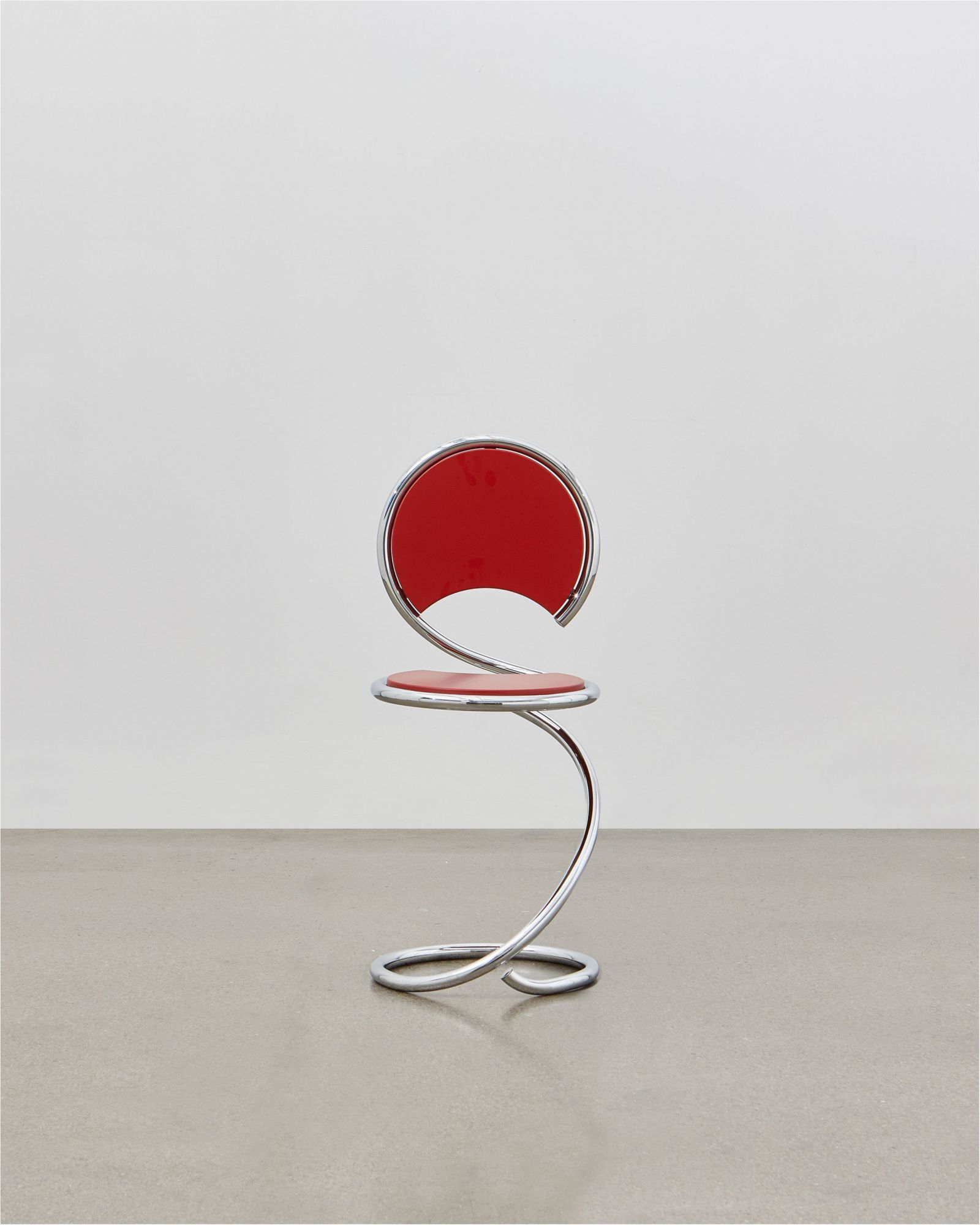PH Snake Chair - Red - Wood seat/visible tubes