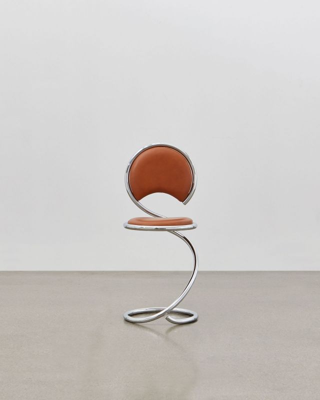 PH Snake Chair - Walnut - Leather upholstery, visible tubes