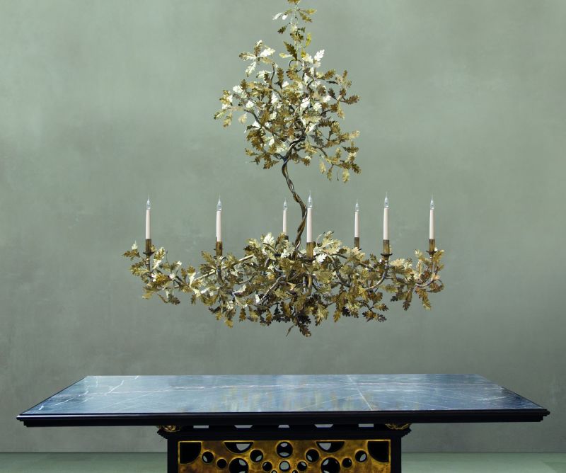 Bronze Oak Tree Chandelier