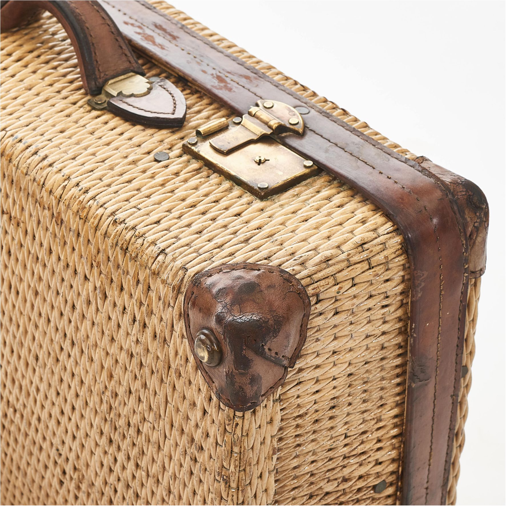 Woven Bamboo Travel Suitcase