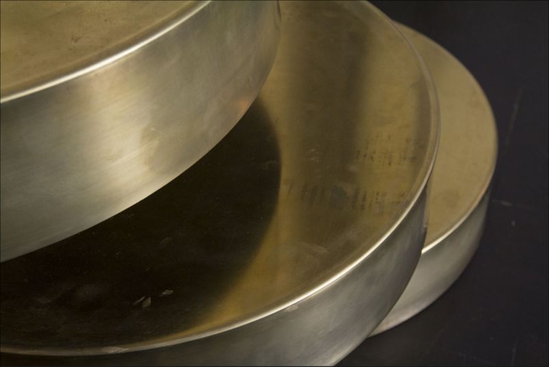 Mid-Century Modern Style Brushed Brass with Swivel Tops Italian Coffee ...