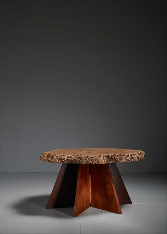 Michael Elkan Studio Crafted Coffee Table of Maple Burl, USA, 1980s