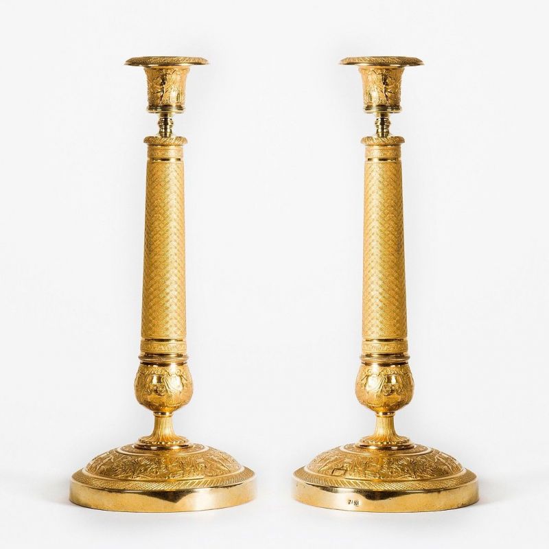 A pair of Russian candlesticks