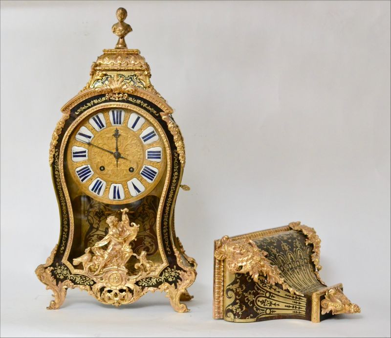 Louis XV Ormolu-Mounted, Boulle Maquetry Bracket Clock by Jean Bacquet ...