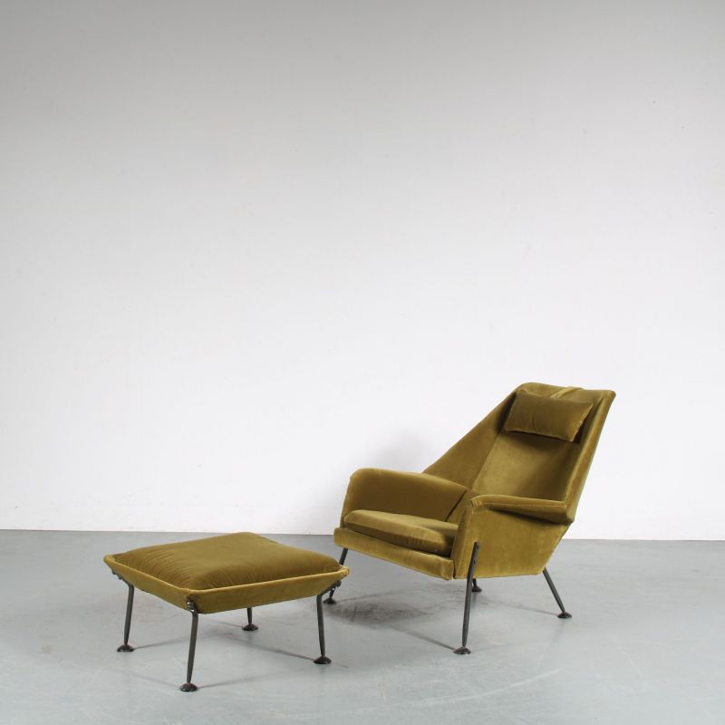 “Heron” Lounge Chair with Stool by Ernest Race for Race Furniture ...