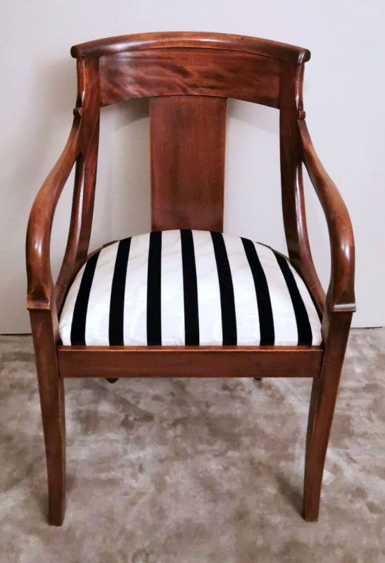 Napoleon III Style French Chair "Antique Master" Fabric Dedar
