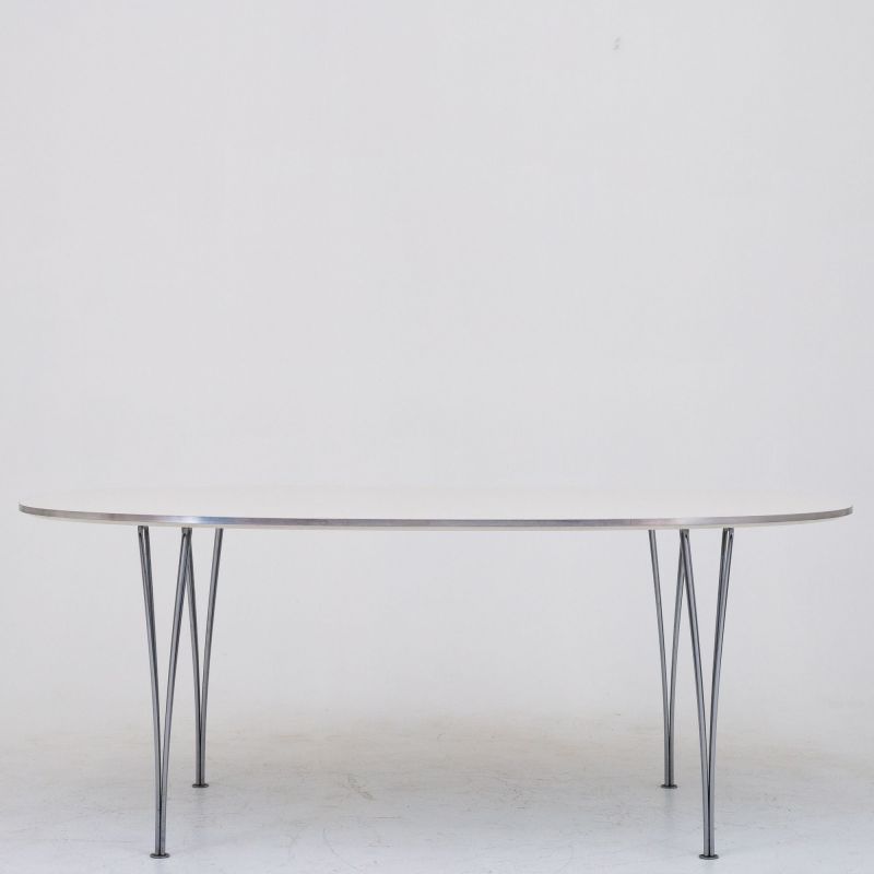 'Superellipse' table - white laminate