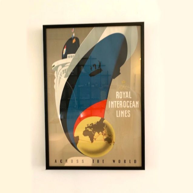 Royal Interocean Lines Poster by Reyn Dirksen, Netherlands 1955