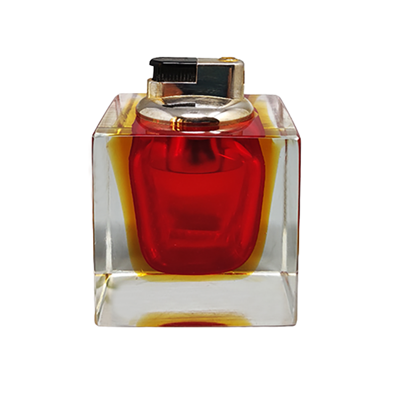 1960s Stunning Red Table Lighter in Murano Sommerso Glass By Flavio ...
