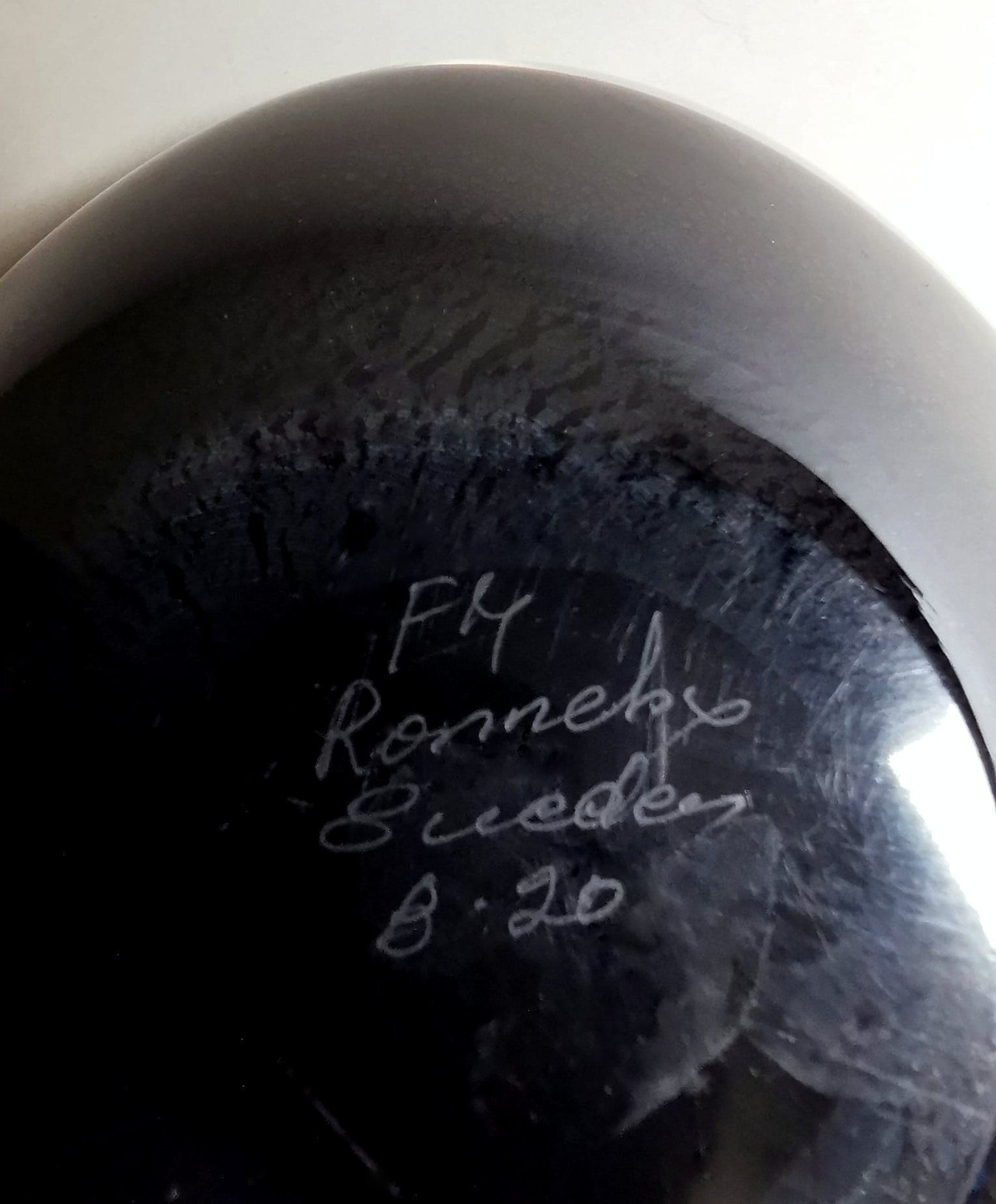 Vintage Fm Konstglas Ronneby Sweden Ashtray "Vetro Sommerso"
