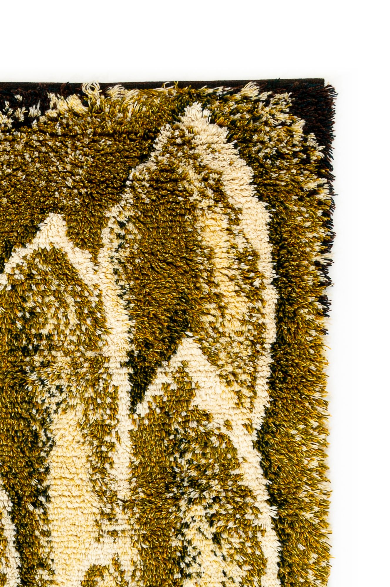 Scandinavian 20th century modern long pile (ryijy) rug by Laila Seppä.