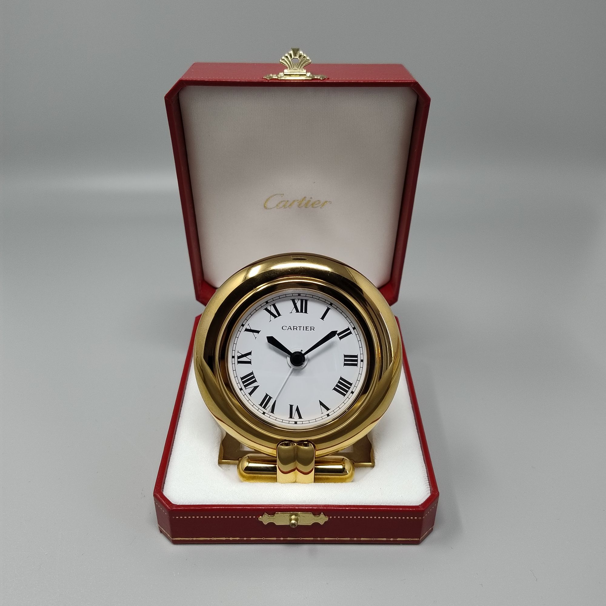 1990s Gorgeous Cartier Alarm Clock Colisee. Made in France