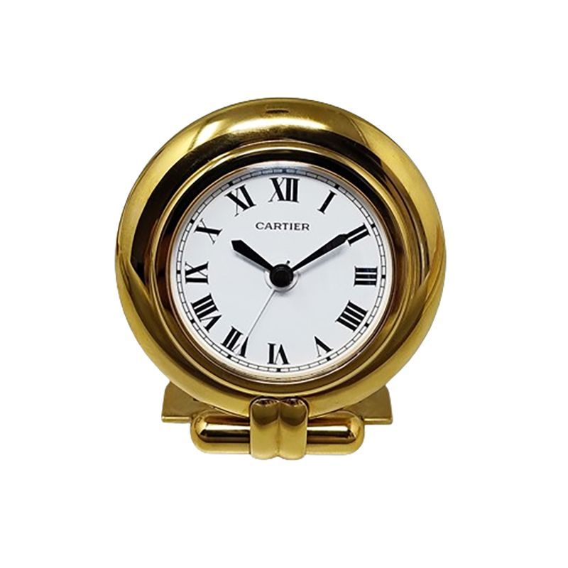 1990s Gorgeous Cartier Alarm Clock Colisee. Made in France