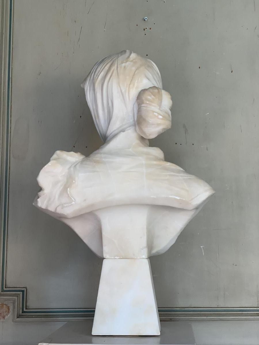 Carrara Marble Bust, Antonio Frilli